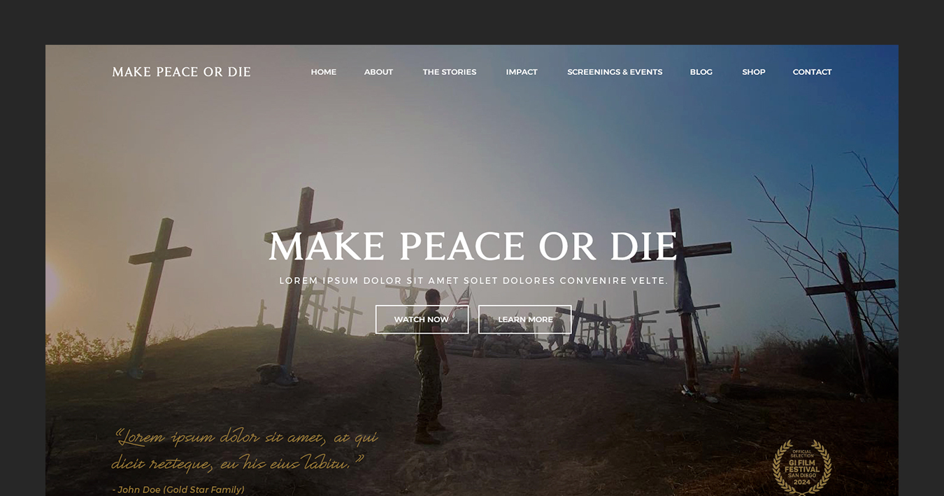 Make Peace or Die Film: A veteran’s journey to reconnect with Gold Star ...
